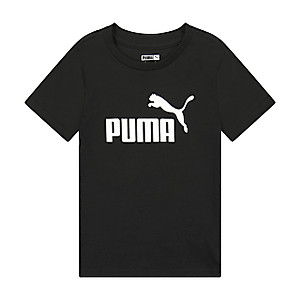 PUMA Boys' No. 1 Logo T-Shirt, Black, Medium