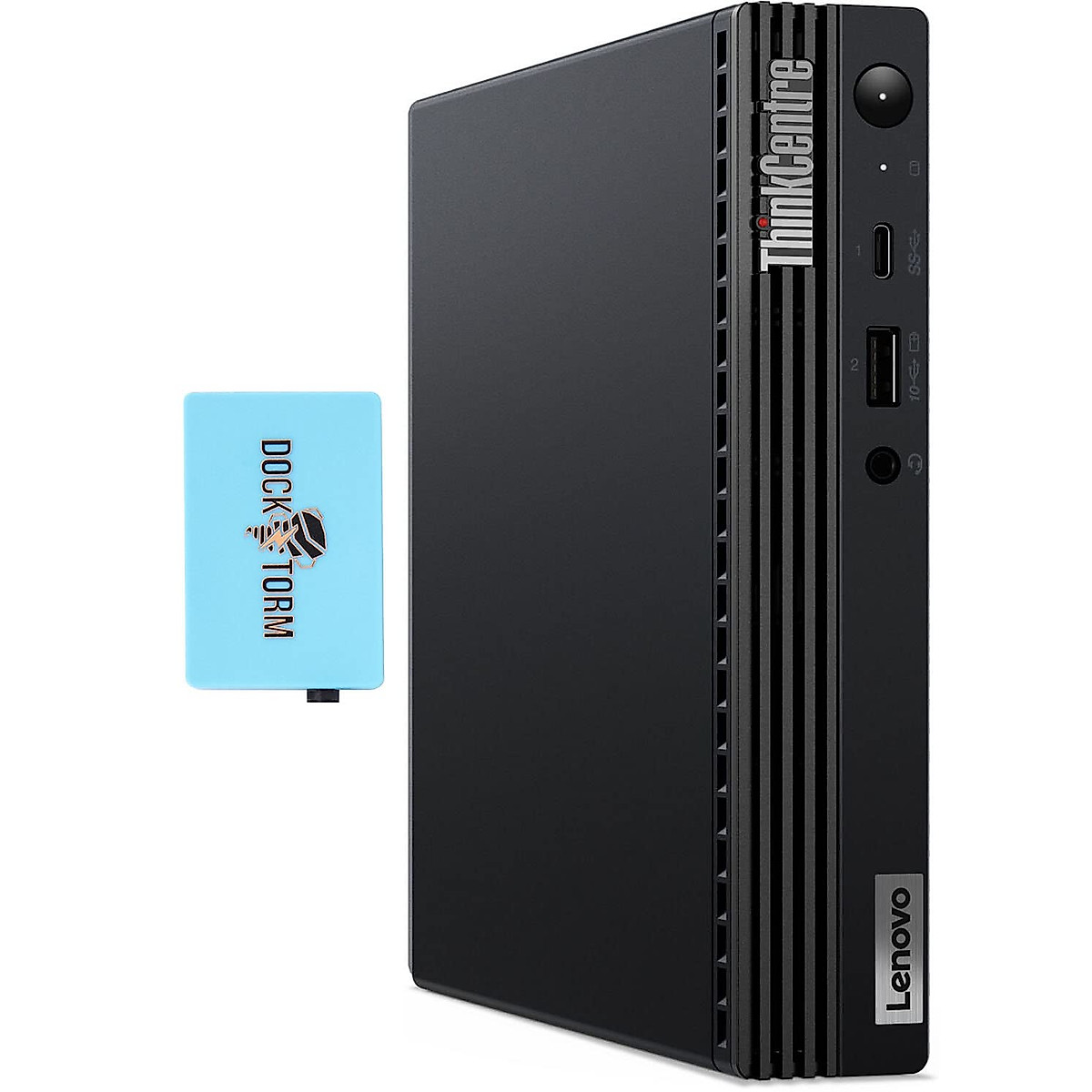 LENOVO ThinkCentre M75q Gen 2 Business Mini Desktop Black (AMD Ryzen 5 PRO 5650GE 6-Core, 64GB RAM, 1TB PCIe SSD, AMD Radeon, AC WiFi, BT 5.1, HDMI, USB 3.2, Win10P) w/Hub