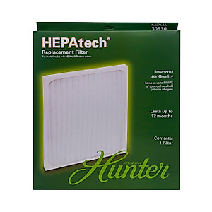 Hunter 30930 Air Purifier Filter for Models 30200, 30250, 30253, 30255, 30350, 30374, 30375, 30377, 30380, 30695, 37255, 37375