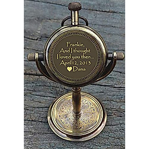 PORTHO Custom Anniversary Gift Desk Clock, Silent Desk clock for home decor, Perfect gift on Graduation day, Wedding anniversary, Valentine's day, Old school time piece