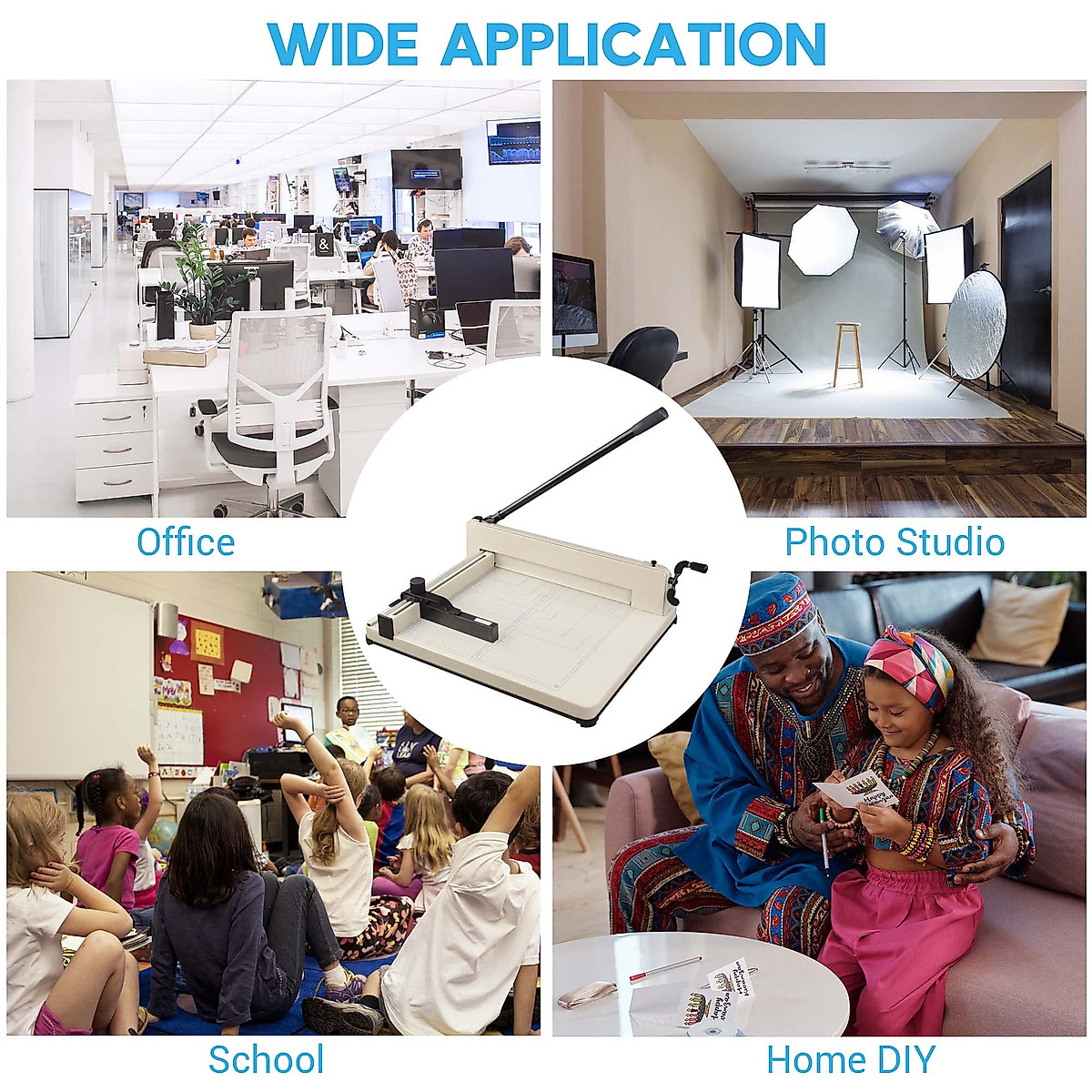 Yescom Paper Cutter Heavy Duty 17" Blade A3 Large Industrial Guillotine 400 Sheets Cutting Cardstock Trimmer