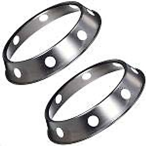 Stove Rack Home Pan Stand Support Gas Cooker Stainless Steel Reversible Pots Holder(2pcs 23.5cm)