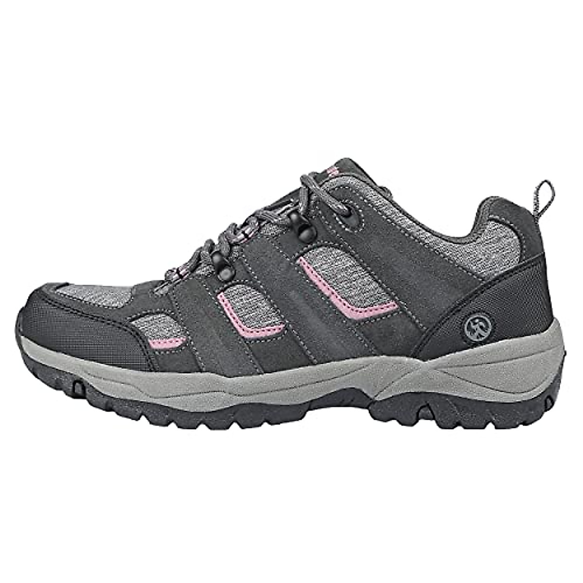 Northside Women's Monroe Low Hiking Shoe, Charcoal/Dusty Rose, 9