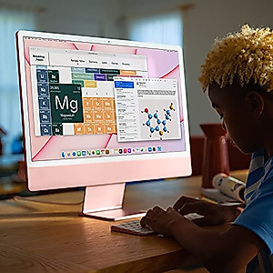Apple 2021 iMac All in one Desktop Computer with M1 chip: 8-core CPU, 8-core GPU, 24-inch Retina Display, 8GB RAM, 256GB SSD Storage, Matching Accessories. Works with iPhone/iPad; Purple
