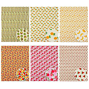 12 Pieces Printed Fruit Fabric Fruit Fat Quarters Fruit Pattern Fabric Bundles Quilting Sewing Patchwork Fabric for DIY Scrapbooking Art Craft Sewing Projects, 20 x 16 Inch/ 50 x 40 cm