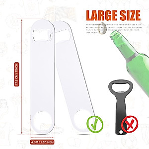 Sublimation Blank Bottle Opener Stainless Steel Flat Bottle Opener Flat Bottle Opener Blank Beer Bottle Opener for Kitchen or Restaurant Custom Personalized Sublimation Photo(,)