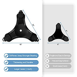 KEDSUM Furniture Movers with Wheels, 1150 Lbs Capacity Heavy Duty Furniture Dolly, 10 Inch Upgrade Steel Tri-Dolly Set with Lifter, 3 Wheel Furniture Roller Mover Dolly for Sofa, Piano and Pool Table