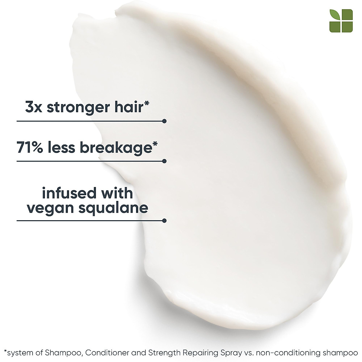 Biolage Strength Recovery Conditioning Cream | Strengthening Conditioner | Moisturizes, Adds Softness & Repairs Damage | For Damaged & Sensitized Hair | Vegan | Cruelty-Free | 33.8 Fl. Oz, pack of 1