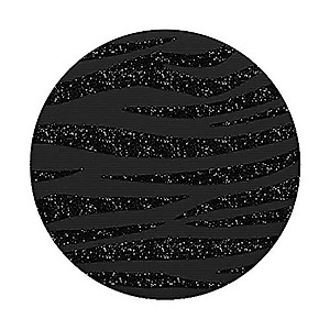 Black Zebra Pattern PopSockets Grip and Stand for Phones and Tablets