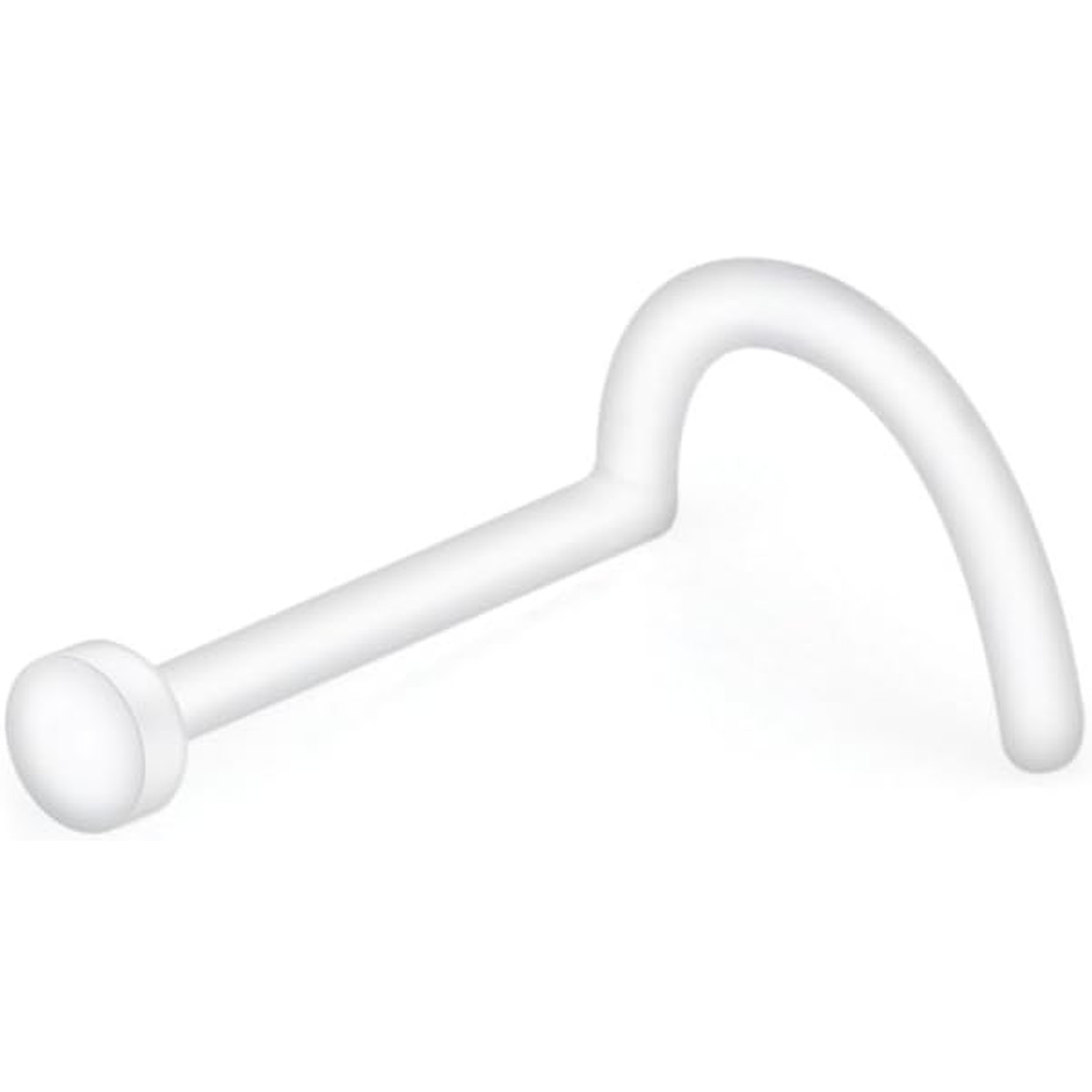 Ruifan 18G Clear Bioflex Screw Nose Ring Stud Retainer Body Jewelry Piercing Top Flat 2mm 2.5mm 3mm 20-30PCS