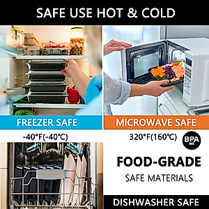 BNNIUCWE 15 Pack 28 Oz Reusable Meal Prep Containers with Lids/Food Storage Containers/Takeaway Disposable Lunch Boxes Leakproof | Dishwasher Freezer Microwave Safe/One Compartment