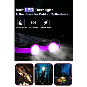 WONGKUO Solar Charger Power Bank - 𝟮𝟬𝟮𝟰 𝙐𝙥𝙜𝙧𝙖𝙙𝙚 36,800mAh Portable Solar Phone Charger, QC3.0 Fast Charger with LED Flashlight, IP65 Waterproof Power Bank Perfect for Outdoor Camping Hiking