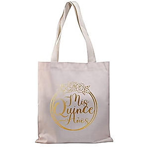 BDPWSS 15th Birthday Gift For Teen Girls Mis Quince Anos Latina Spanish Tote Bag (Mis Quince Anos TG 2)