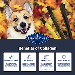 Barkworthies Harvest Buffet Collagen Sticks (6-Inch, 3-Count) - Great Tasting, Easily Digestible, Variety Pack, Dog Chew