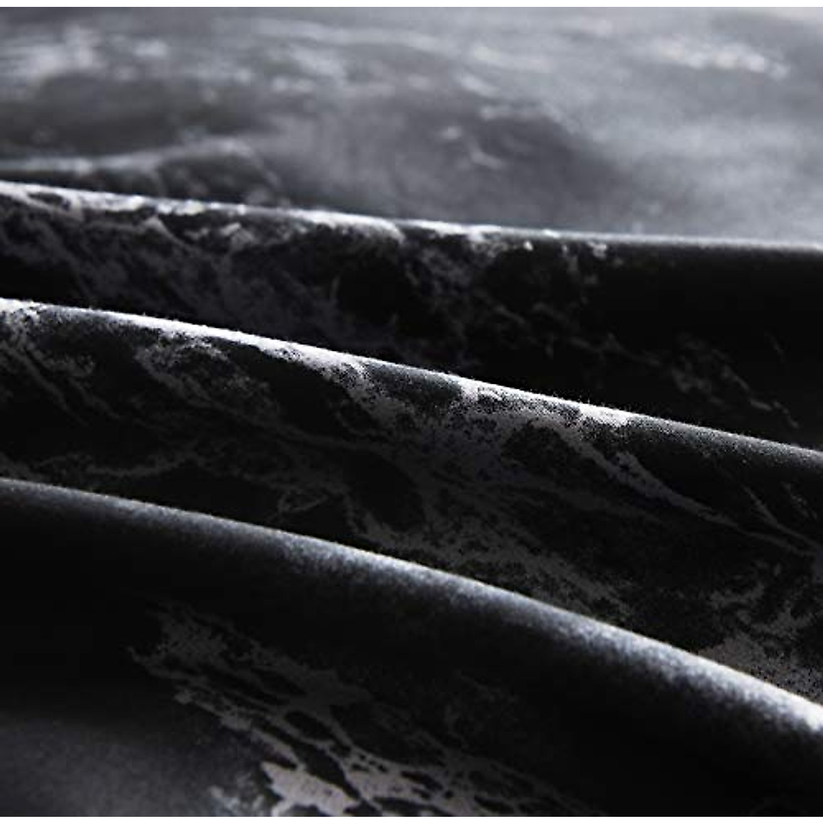 YERVEN Black Marble Duvet Cover Queen Comforter Cover Set Full 90"x90" Duvet Cover with 2 Pillow Shams Microfiber Soft Lightweight Hotel 3 Pieces White Bedding Set