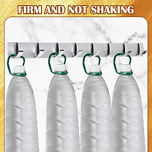 Wesiti 8 Hooks Wall Mounted Coat Rack, Floating Rack with Retractable Hooks, Door Wall Coat Rack Aluminum Space Saving Wall Hangers Hook Rail for Entryway Bathroom Hat Towel (White)