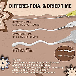 OBSEDE Craft Glue Dries Clear Art Adhesive 4fl oz/120ml with Fine Metal Tip Bottle Applicator Kit for DIY Crafts Glitter Paper Card Decoupage Scrapbooking