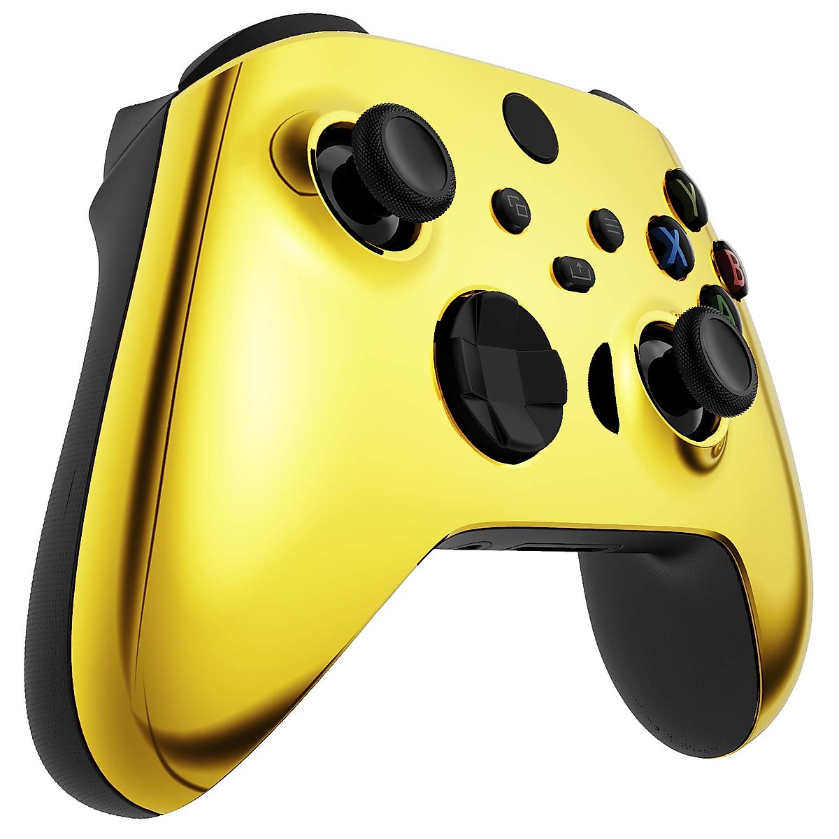 eXtremeRate Custom Shell for Xbox Core Wireless Controller - Revamp Your Gaming Gear - Chrome Gold Replacement Game Acessories Cover Faceplate for Xbox Series X & S Control [Controller NOT Included]