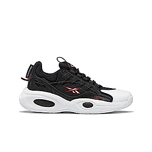 Reebok Unisex Solution Mid Basketball Shoe, Black/White/Vector Red, 11 US Men