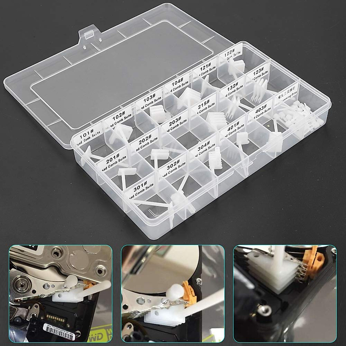Zyyini 50pcs Hard Drive Opening Head Replacement Tool Hard Disk Magnetic Head Changing Replacement Tool for SAS and SCSI of 2.5 and 3.5 Inches