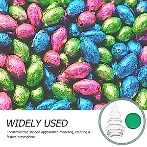 Abaodam 6pcs Fillable Christmas Tree Shape Clear Plastic Christmas Ornaments Candy Containers Candy Jars for DIY Crafts Party Favors