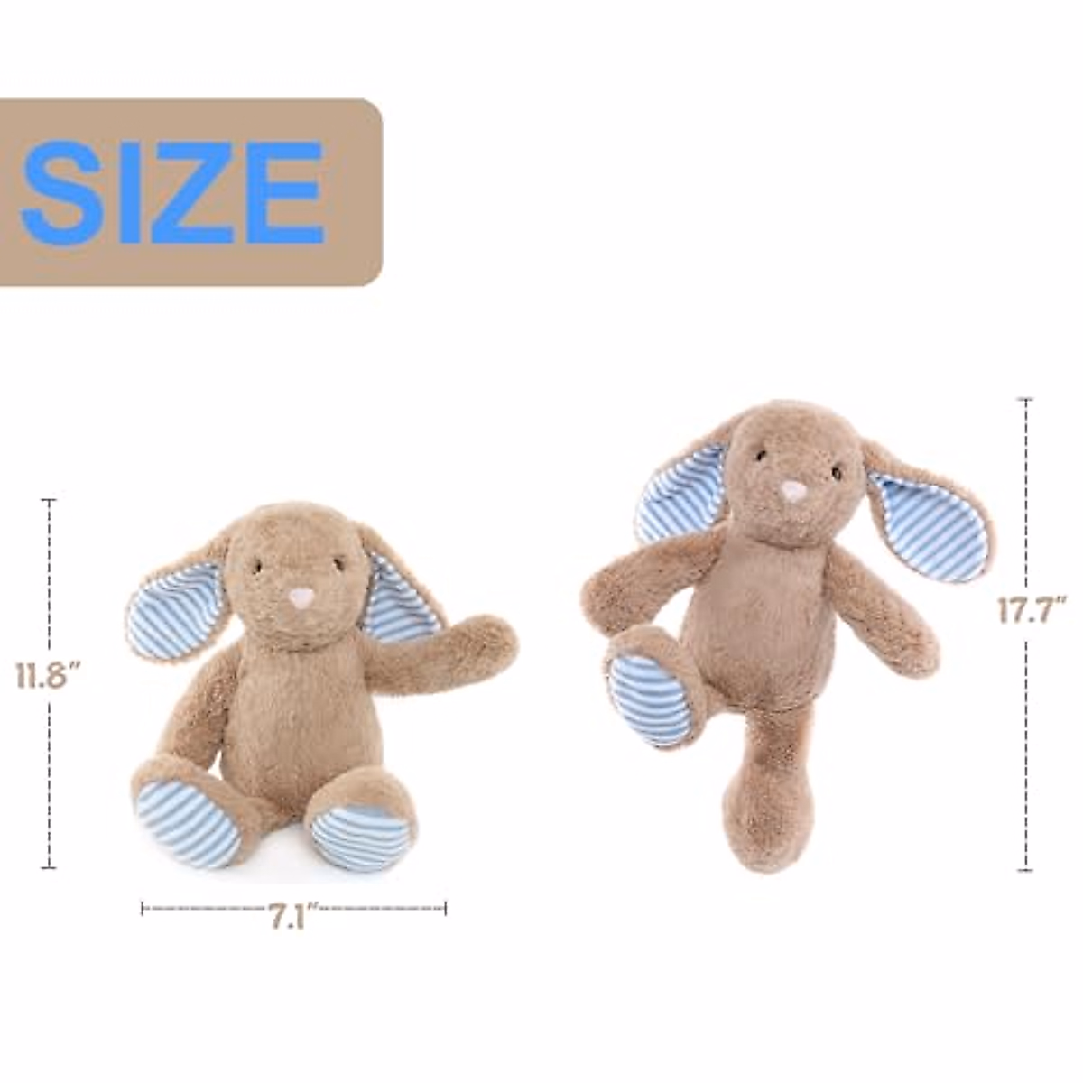 WEIGEDU Rabbit Bunny Stuffed Animals Plush Toys for Kids Boys Girls Birthday Bedtime Christmas Easter Gifts