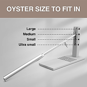 Koconic Stainless Steel Oyster Shucker Tool,Portable Oyster Shucking Knife,Easy to Use Oyster Knife,Oyster Opener Machine for Home Use,Including Two Oyster Shucking Knife,Glove and G-Clip.