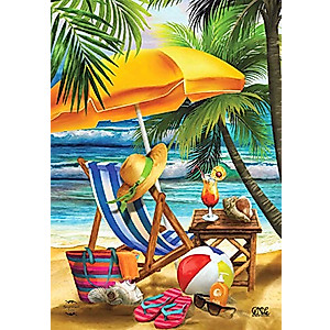 Welcome To Paradise Beach Garden Flag Nautical 12.5" x 18" Briarwood Lane