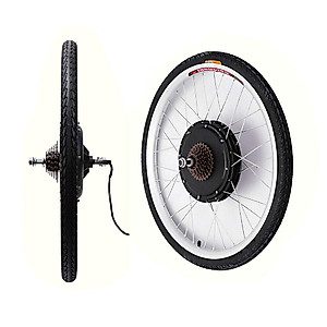 Electric Bike Conversion Kit, 48V 1000W/ 36V 350W/ 36V 250W E-Bike Conversion Kit Front/Rear Wheel Electric Bicycle Motor Kit Bike Hub Motor for 26"/20" Bike (48V 1000W Rear Wheel for 26")