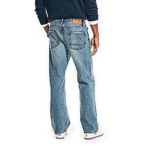 Nautica mens Nautica Authentic Loose Denim Jeans, Basalt Lake Wash, 30 US