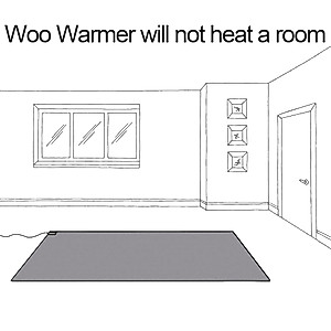 Woo Warmer Hot Carpet Under Rug Instant Radiant Floor Heater Electric Mat Electric Carpet Electric Heated Area Rug Hot Carpet Great for Yoga (720 watt 92" x 76.5" inches)