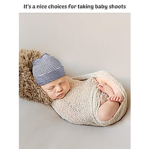 Geyoga Newborn Baby Boy Hat Newborn Beanie Stripes Hat Toddler Soft Caps Infant Cotton Knit Caps for Baby Boys 0-6 Months(Cute Colors,4 Pieces)