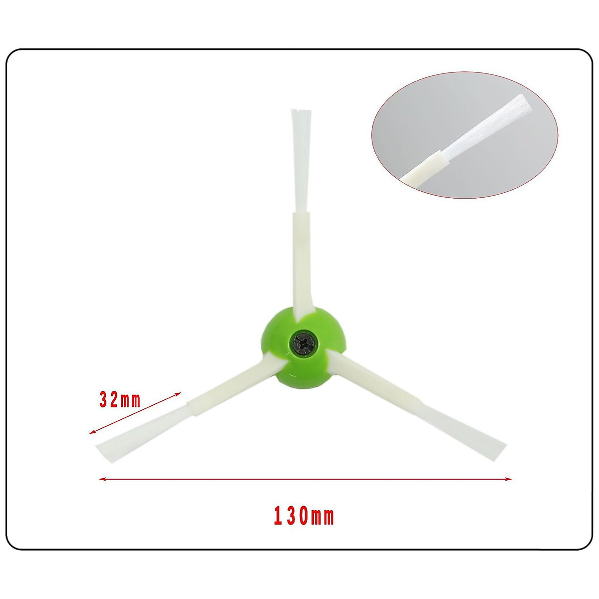 Side Brushes-4pcs, Replacement Side Brush Compatible for iRobot Roomba i3 i3+ i7 i7+ i4 i6 E5 E6 E7 J7 I,E &J Series Vacuum Cleaner Side Brushes