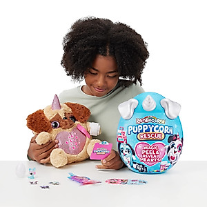Rainbocorns Puppycorn Rescue (Husky) by ZURU, Collectible Plush, Stuffed Animal Girl Toys, Surprise Egg, Stickers, Syringe Slime, Ages 3+ for Girls, Children, 9.06 x 7.87 x 11.02 inches