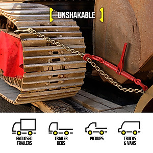 DC Cargo Heavy-Duty Ratcheting Chain Binder 5/16"-3/8", Load Binders with 5,400 lbs Working Load Limit - Chain Binders Ratcheting for Secure and Safe Transport (Pack of 2)