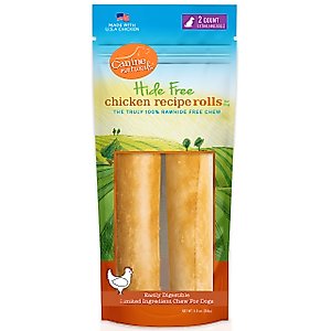 Canine Naturals Chicken Recipe Chew - Rawhide Free Dog Treats - Made from USA Raised Chicken - All-Natural and Easily Digestible - XL (2 Count) for Dogs 75lb+
