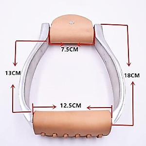 N/A Special Equestrian Supplies Western Stirrups Stainless Steel Aluminum Alloy Saddle Accessories (Color : As Shown, Size : One Size)