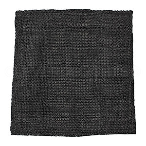 CleverDelights 6 Inch Black Burlap Squares - 12 Pack - Jute Burlap Fabric - Finished Edges - 6" x 6"