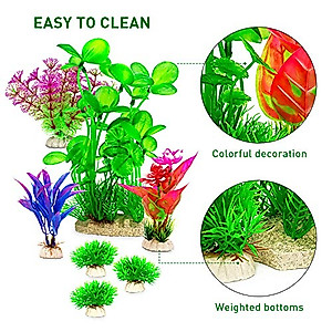 ULIKEYEAH 7PCS Aquarium Decorations Plants, Decorations for Aquarium, Fish Tank Accessories Plants for Household and Office Aquarium Simulation
