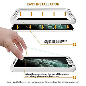 (3 Pack) Supershieldz Designed for Apple iPhone 11 Pro Max and iPhone XS Max (6.5 inch) Tempered Glass Screen Protector with (Easy Installation Tray) Anti Scratch, Bubble Free