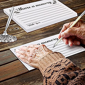 Yexiya Funeral Guest Book Memorial Guest Book Condolence Celebration of Life Decorations 150 Pcs Share a Memory Cards Signature Pen Memory Table Sign 124 Pages Hardcover in Loving Memory Guest Book