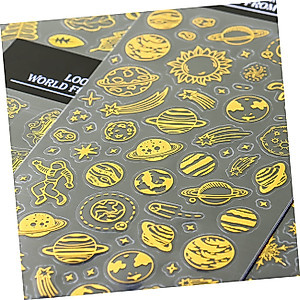 8 Sheets DIY Bronzing Stickers DIY Suitcase Stickers Decorative Decals Diary Decorative Sticker DIY Decals Scrapbook Stickers DIY Stickers Hand Account Stickers Phone Case Decals
