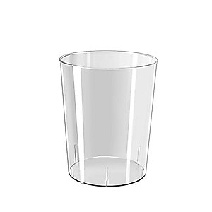 Trash can Thick Trash Can PET Waste Basket Wear-Resistant Garbage Can for Bathroom, Bedroom, Home Office, Dorm 21.5x18.5x26.8 cm Rubbish Recycle Bins (Color : Clear)