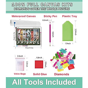 Halloween Diamond Painting Kits for Adults - 5D Diamond Art Kits for Adults Kids Beginner, DIY Full Drill Diamond Dots Paintings with Diamonds Gem Art and Crafts for Home Wall Decor - 13.8X21.7inch