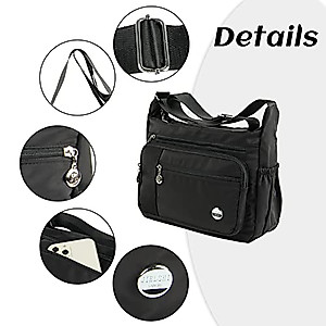 SUKUTU Women Multiple Pockets Tote Bag Large Capacity Fashion Top Handle Satchel Shoulder Handbag