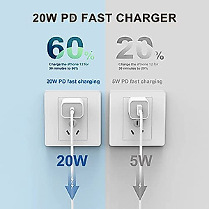 iPhone 12 13 Fast Charger,Fast iPhone Charger [Apple MFi Certified]Lightning Cable 20W Type C Charger USB C Fasting Charging Plug Adapter Compatible with iPhone13/13 Pro Max/12/12 Pro/11/XS/XR/X,iPad