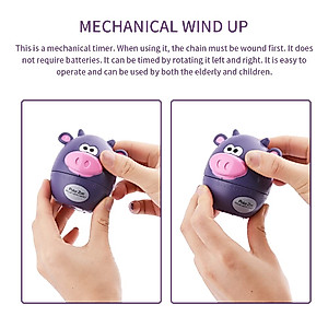 2 Pack Kitchen Timer with Cute Cartoon, Mechanical Animal Timer For Kids, 60 Minute Wind up Timer for Cooking, Sports, Reading(Bull and Bear)