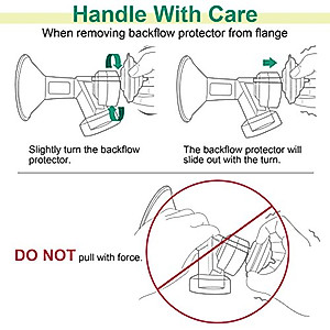 Maymom Backflow Protector, Long Stem, Compatible with Spectra S1, S2 and 9 Pumps, Compatible with Medela Flanges and Medela Parts; 2pc