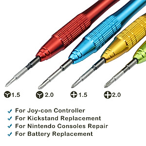 Y00 Triwing Screwdriver for Nintendo Switch Triwing Tripoint Screwdriver Set, Y00 and PH00 Phillips Screwdriver Set, Repair Tool Kit for Joy-con Controller Nintendo Wii DS Lite DSi 3DS GBA SP NDS