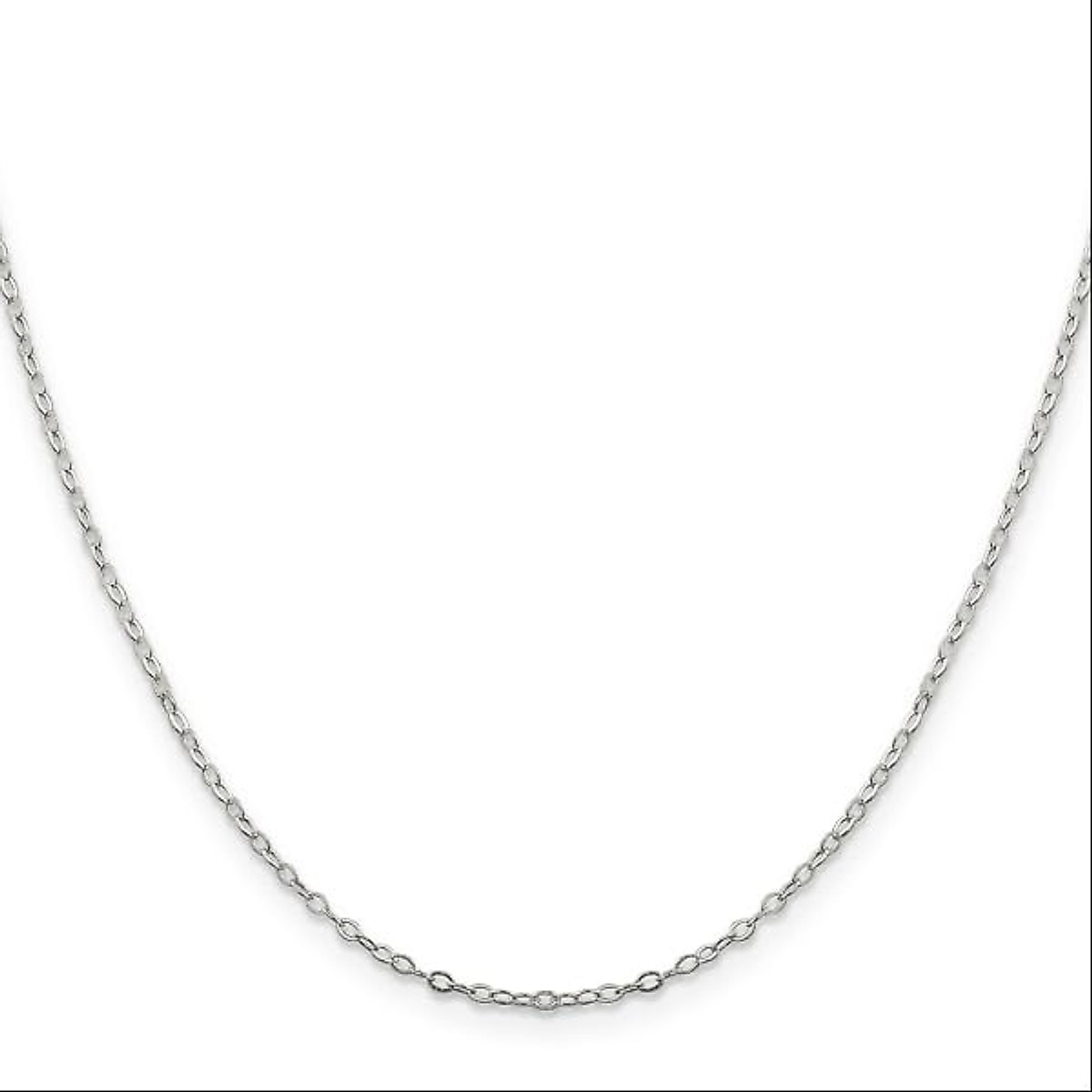 IceCarats 925 Sterling Silver 1.5mm Oval Cable Chain Necklace 20 inch